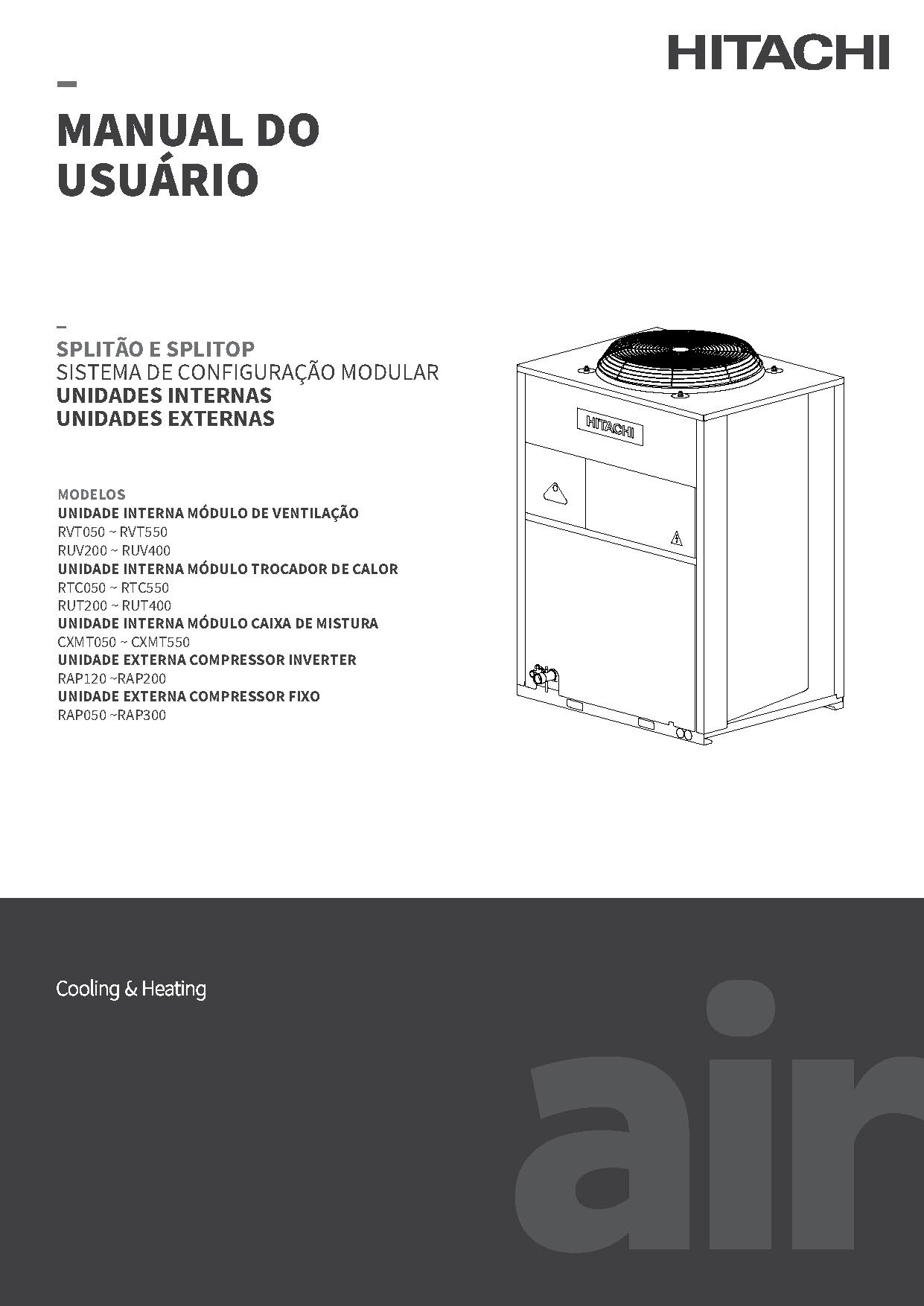 Manuais para Hitachi | Instalação e catálogos técnicos