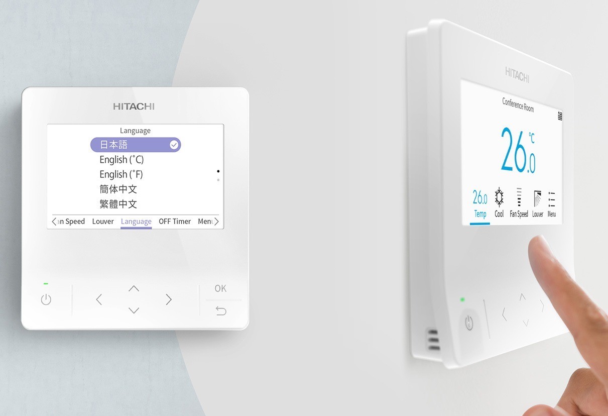 Controlador VRF advanced color para el aire acondicionado | Hitachi ...