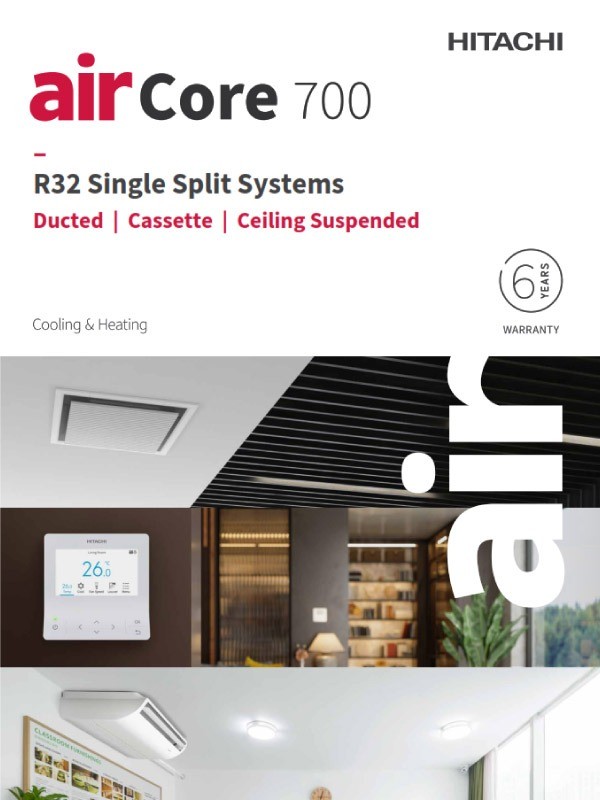 Manuals for Hitachi airCore 700 | Installation & Technical Catalogs