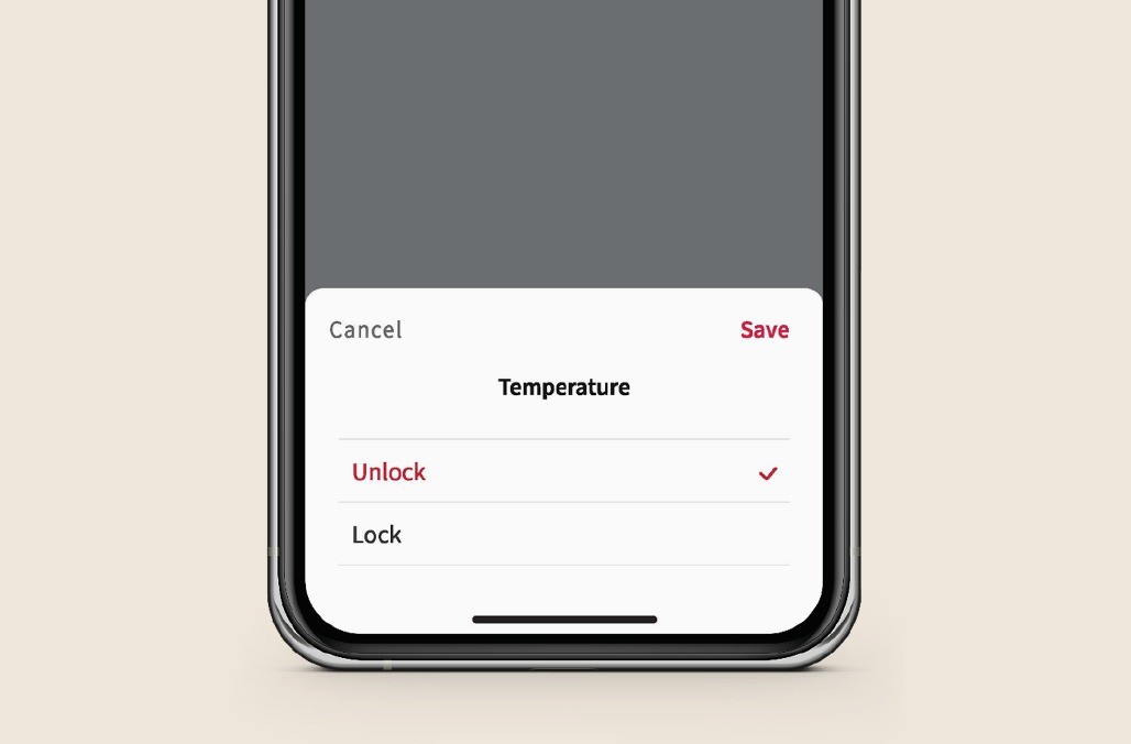 AC control settings locks