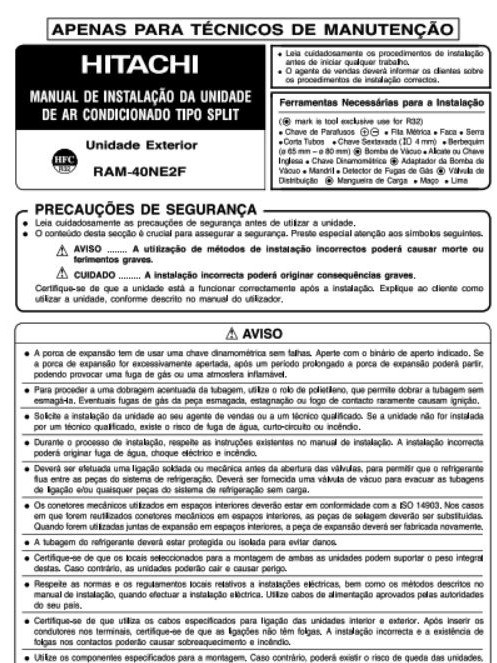 Catálogos técnicos e manuais da Multisplit Dodai 2 | Hitachi Portugal