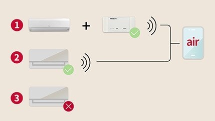 AC wifi controller app airCloud Go | Hitachi Cooling & Heating