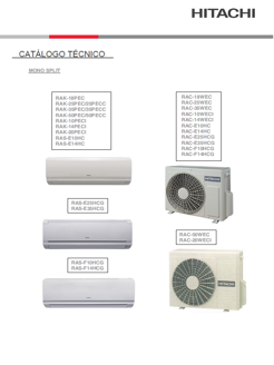 Manuals for Hitachi | Installation & Technical Catalogs