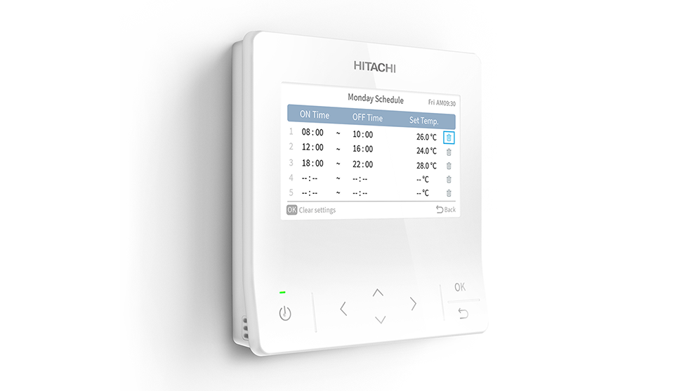 airPoint Room H700 multi-zone AC thermostat | Hitachi Air Conditioning